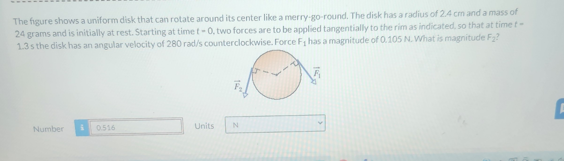 Solved The figure shows a uniform disk that can rotate | Chegg.com
