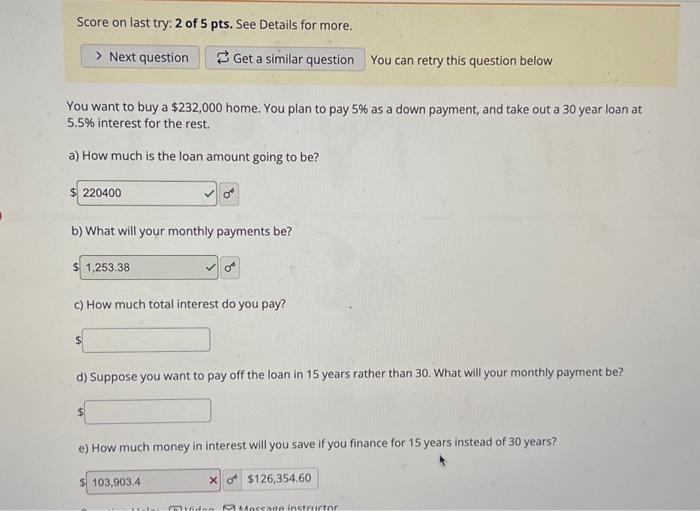 Solved Score on last try: 2 of 5 pts. See Details for more. | Chegg.com