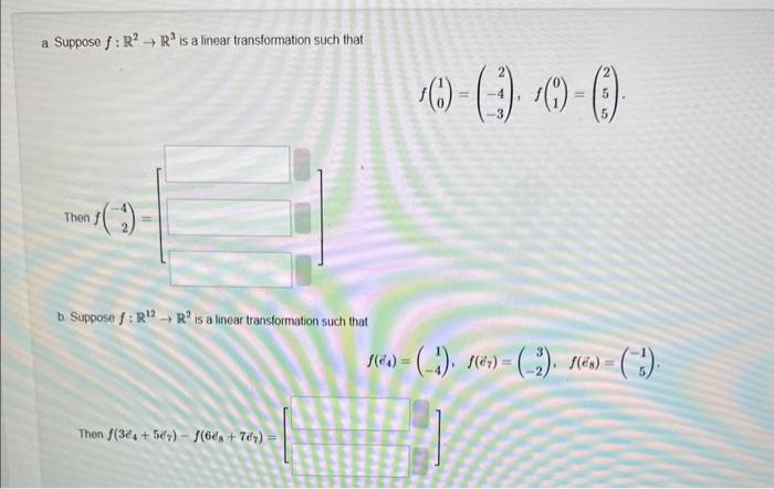 Solved a Suppose f:R2→R3 is a linear transformation such | Chegg.com