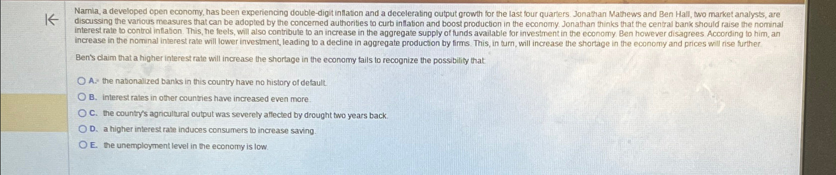 Solved increase in the nominal interest rate will lower | Chegg.com