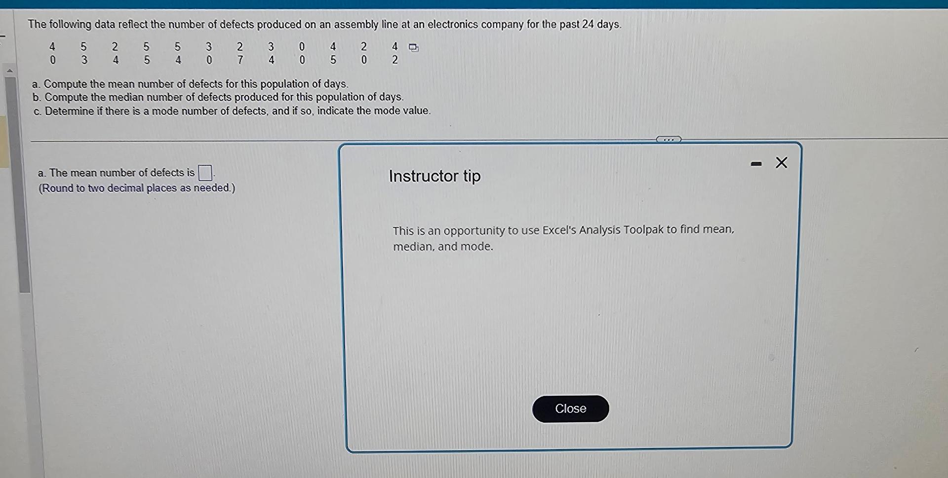 Solved The following data reflect the number of defects | Chegg.com