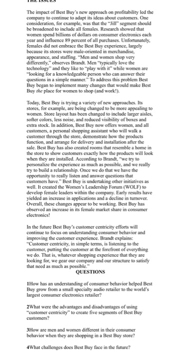 Solved "So much of our business success comes down to | Chegg.com