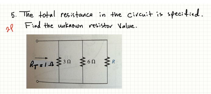 Solved The total resistance in the circuit is specified.if | Chegg.com