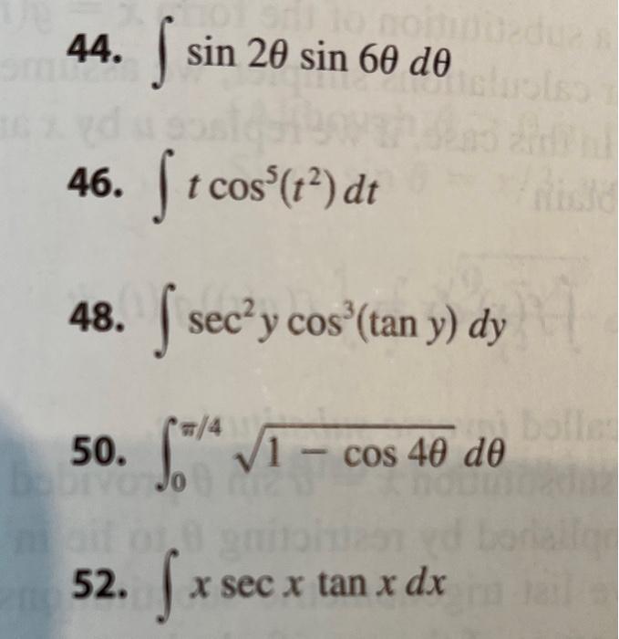 Solved 44 and 52 please show work , thank you | Chegg.com