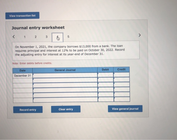 Solved Exercise 3-12A Record year-end adjusting entries | Chegg.com