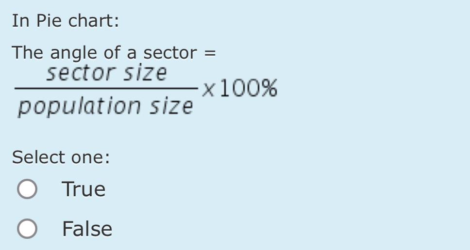 Solved In Pie chart:The angle of a sector | Chegg.com