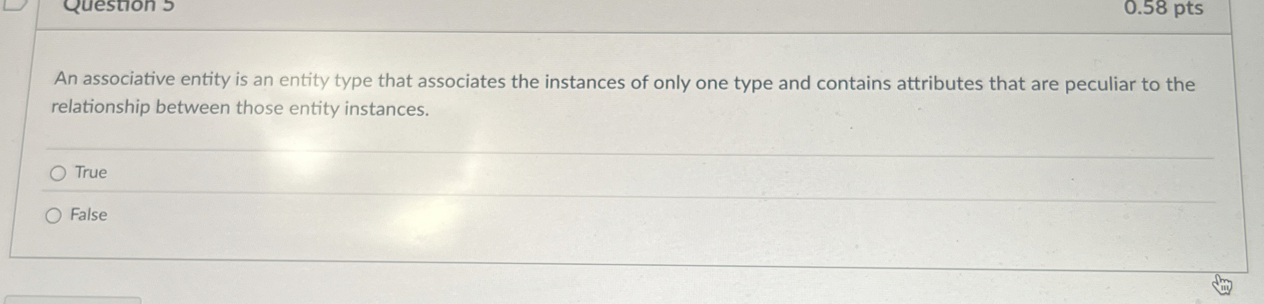 Solved An associative entity is an entity type that | Chegg.com