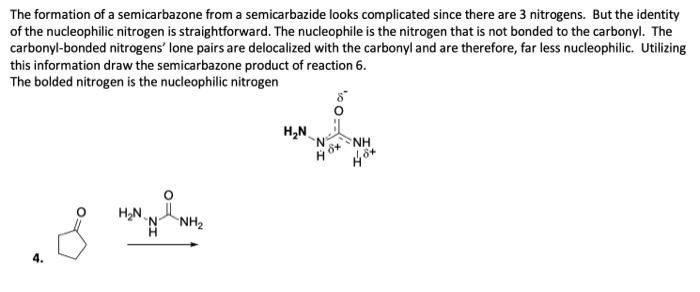 Solved The formation of a semicarbazone from a semicarbazide | Chegg.com