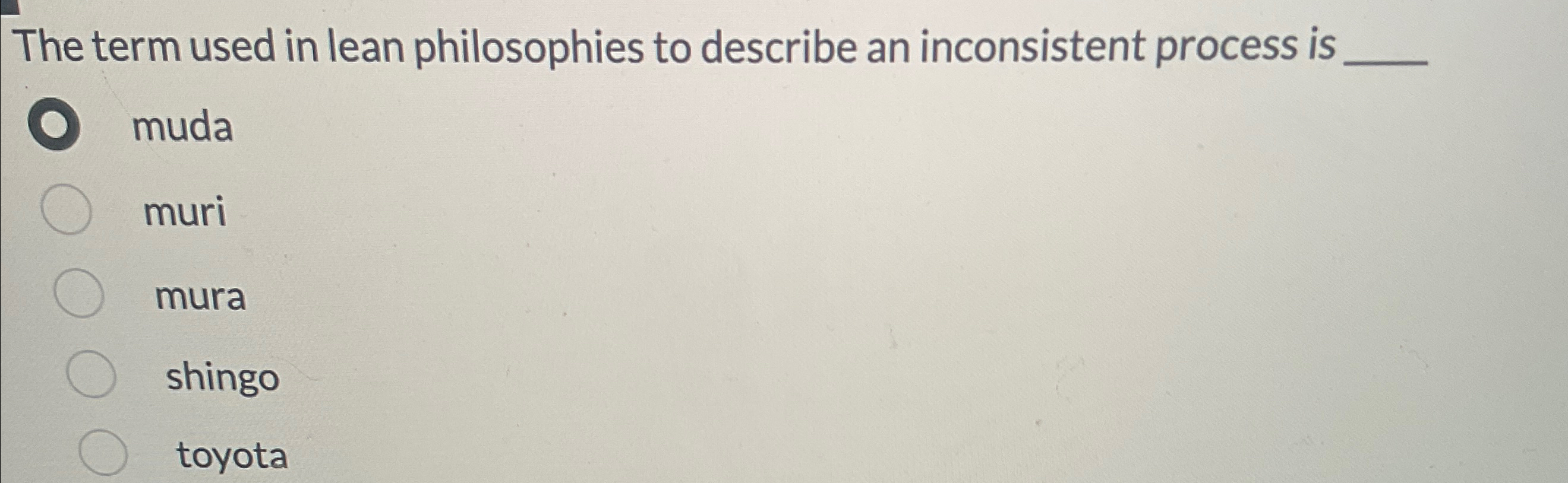 Solved The term used in lean philosophies to describe an | Chegg.com