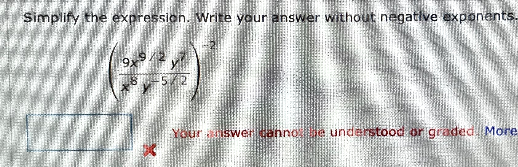 Solved Simplify the expression. Write your answer without | Chegg.com