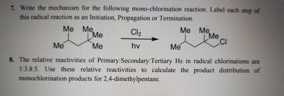 Solved 7. Write the mechanism for the following | Chegg.com