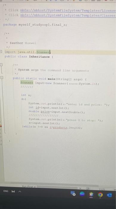 Solved Inside the code two blank lines and I have to | Chegg.com ...