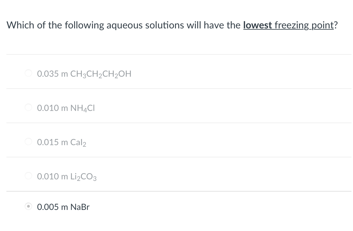 Solved Which of the following aqueous solutions will have | Chegg.com