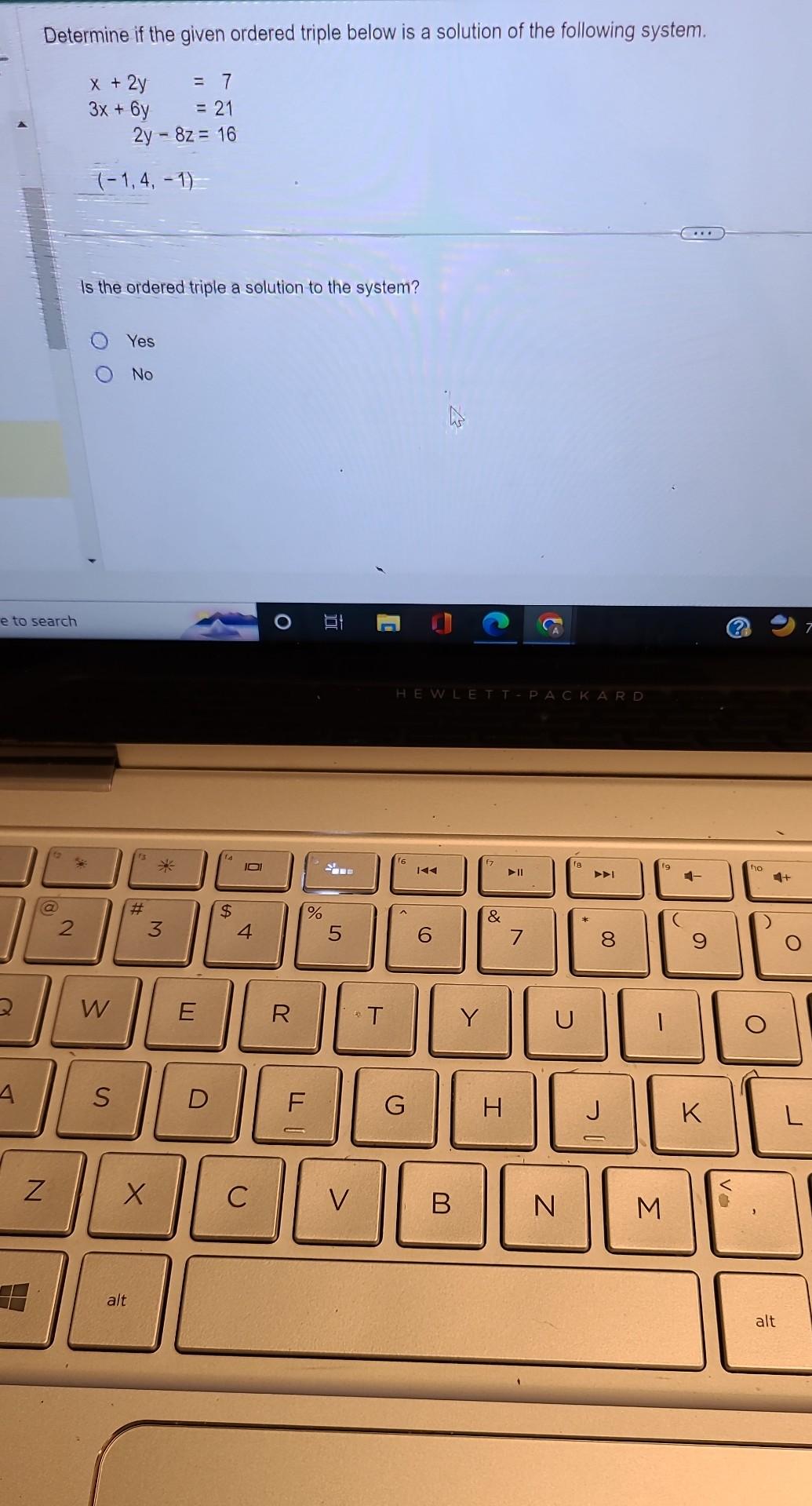 Solved Determine if the given ordered triple below is a | Chegg.com