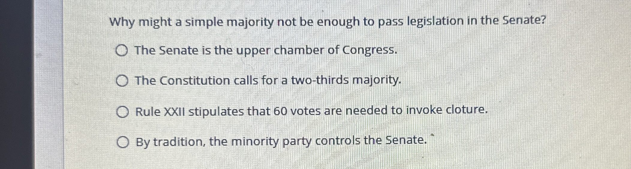 Solved Why might a simple majority not be enough to pass | Chegg.com