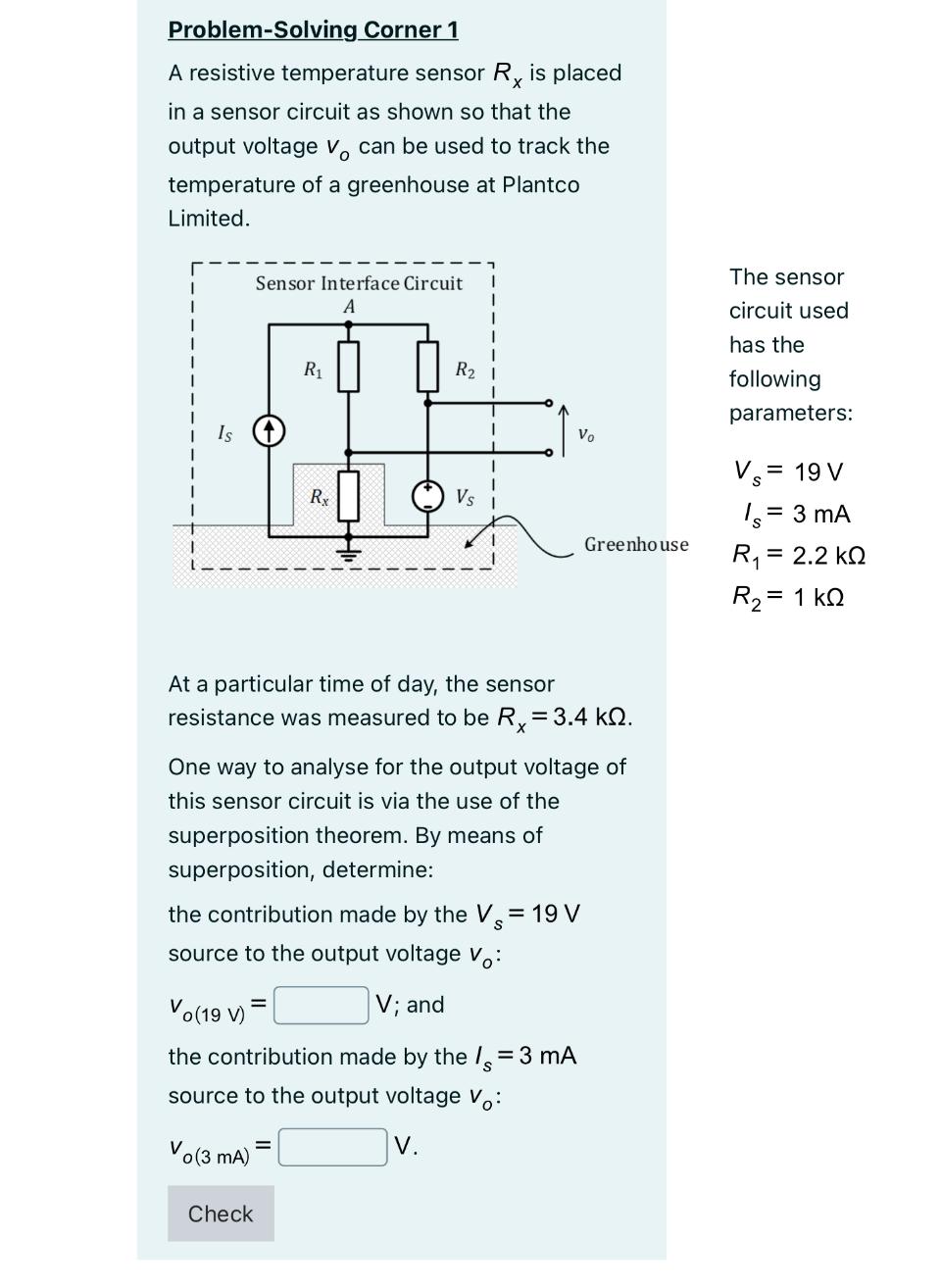 Solved Problem-Solving Corner 1A resistive temperature | Chegg.com