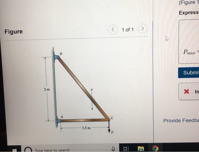 Solved Determine the largest load P that can be a applied to | Chegg.com