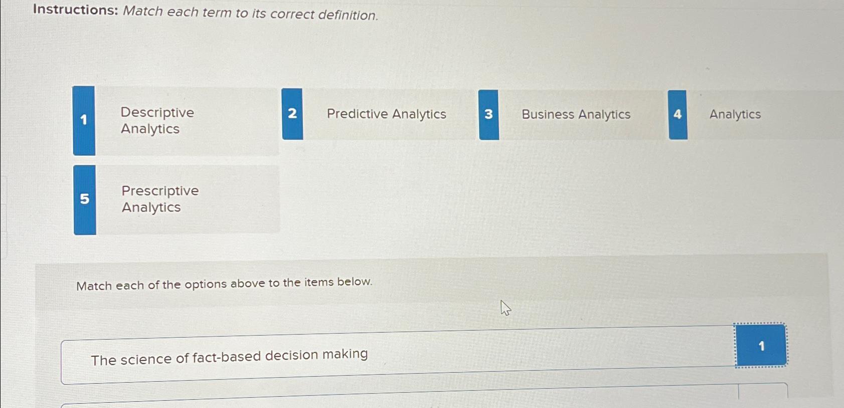 Solved Instructions: Match each term to its correct | Chegg.com