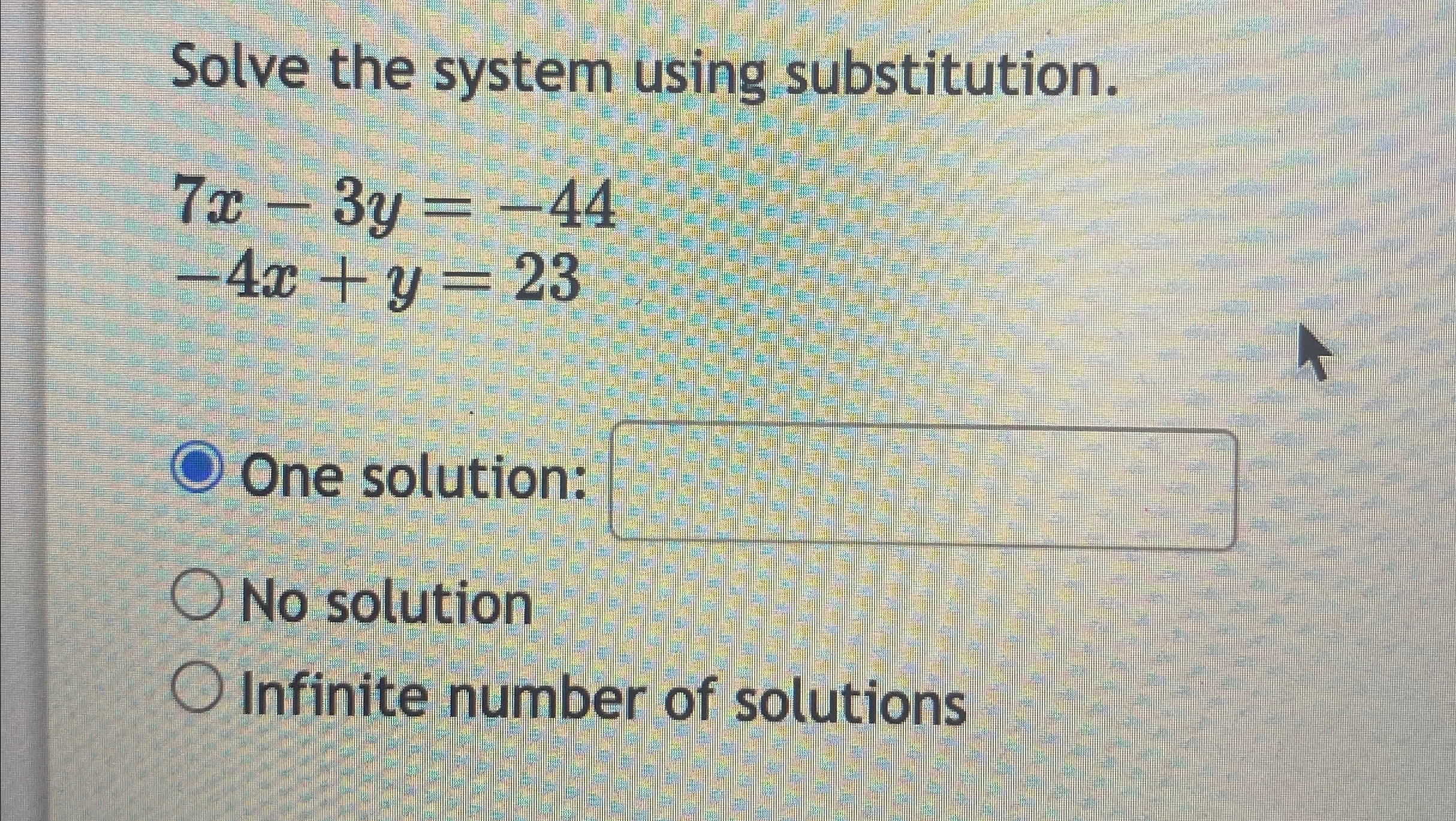 Solve the system using | Chegg.com
