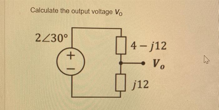 Solved Calculate the output voltage VO | Chegg.com