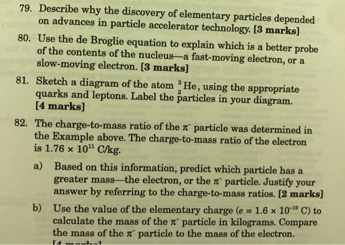 Solved 79. Describe why the discovery of elementary | Chegg.com