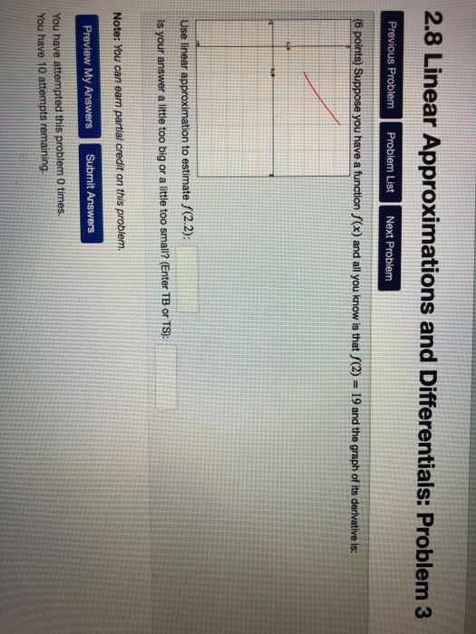 Solved 2.8 Linear Approximations and Differentials: Problem | Chegg.com