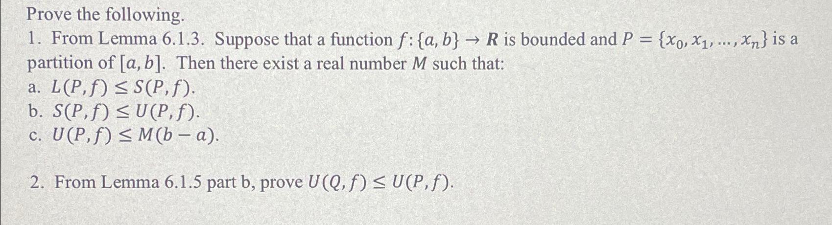 Solved Prove number 2.From Lemma 6.1.3. ﻿Suppose that a | Chegg.com