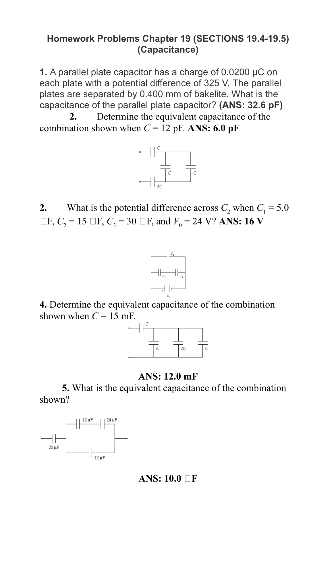 Solved Homework Problems Chapter 19 (SECTIONS | Chegg.com