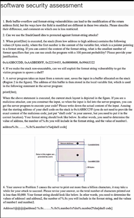 software security assessment 1. Both buffer-overflow | Chegg.com