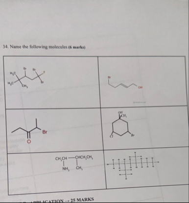 Solved Name the following molecules ( 6 | Chegg.com