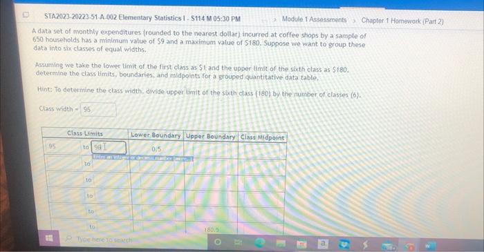 Solved STA2023 20223-51A-002 Elementary Statistics : 5114 M | Chegg.com