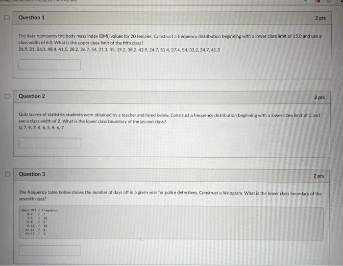 Solved The data represents the body mass index (BMD) values | Chegg.com