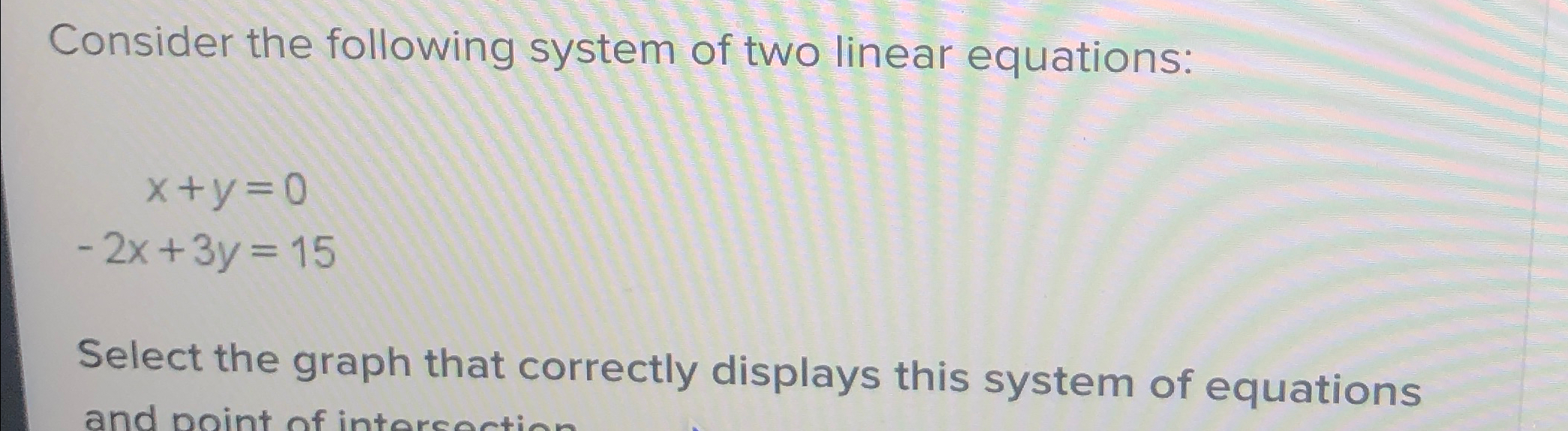 Solved Consider the following system of two linear | Chegg.com