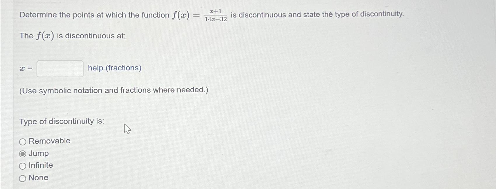 Solved Determine the points at which the function | Chegg.com