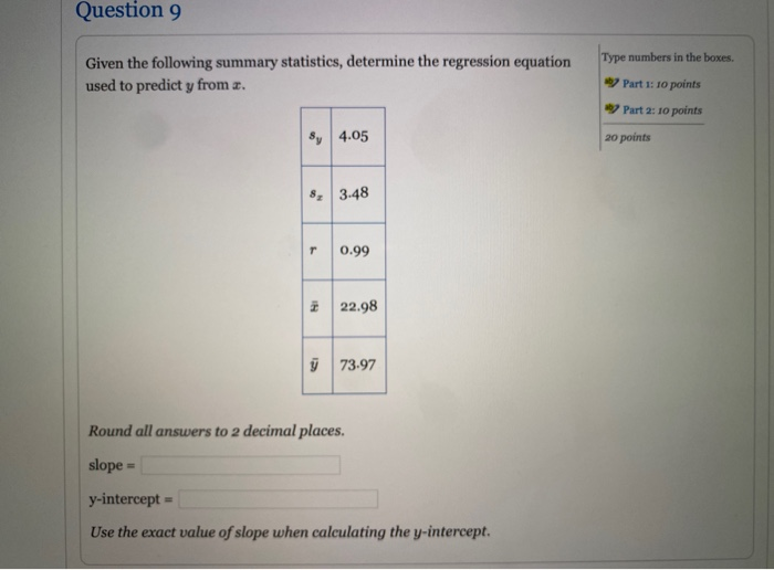Solved Question 7 Consider the following table summarizing | Chegg.com