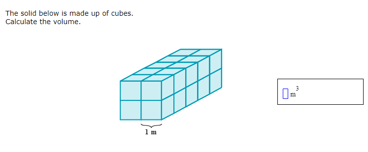 Solved The solid below is made up of cubes.Calculate the | Chegg.com