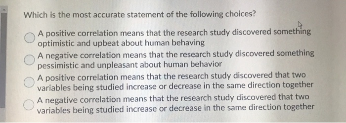 Solved Which is the most accurate statement of the following | Chegg.com