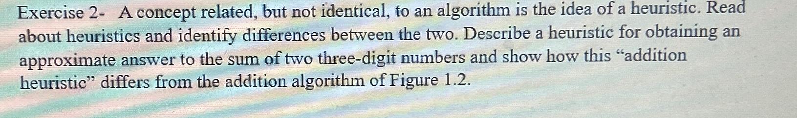 Solved Exercise 2- ﻿A concept related, but not identical, to | Chegg.com