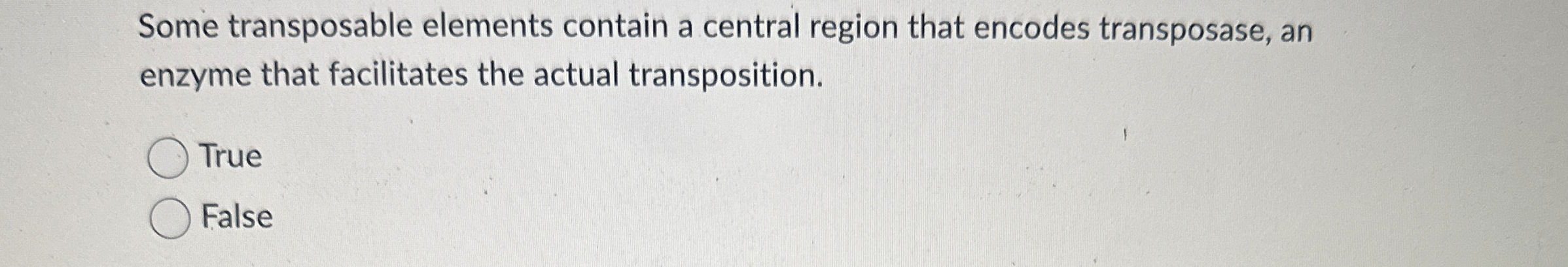 Solved Some transposable elements contain a central region | Chegg.com
