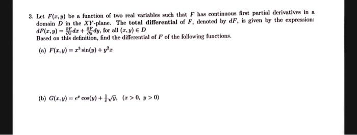 Solved 3. Let F(x,y) be a function of two real variables | Chegg.com