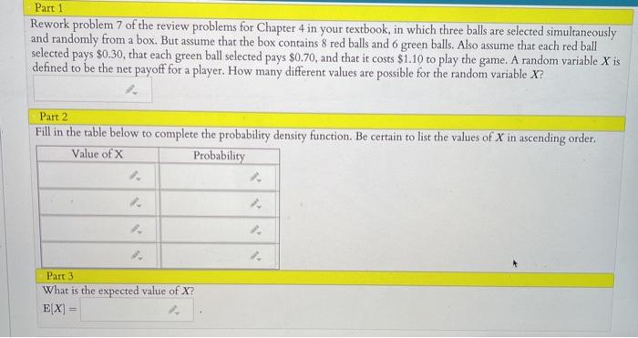 Solved Part 1 Rework problem 7 of the review problems for | Chegg.com