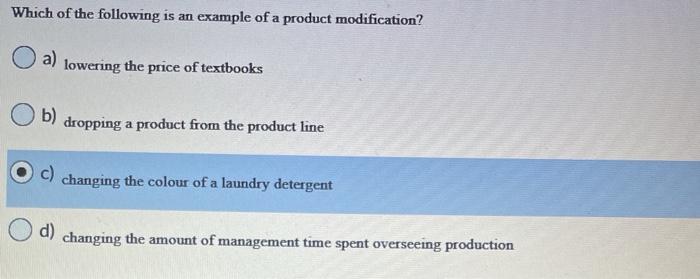 Solved Which of the following is an example of a product | Chegg.com