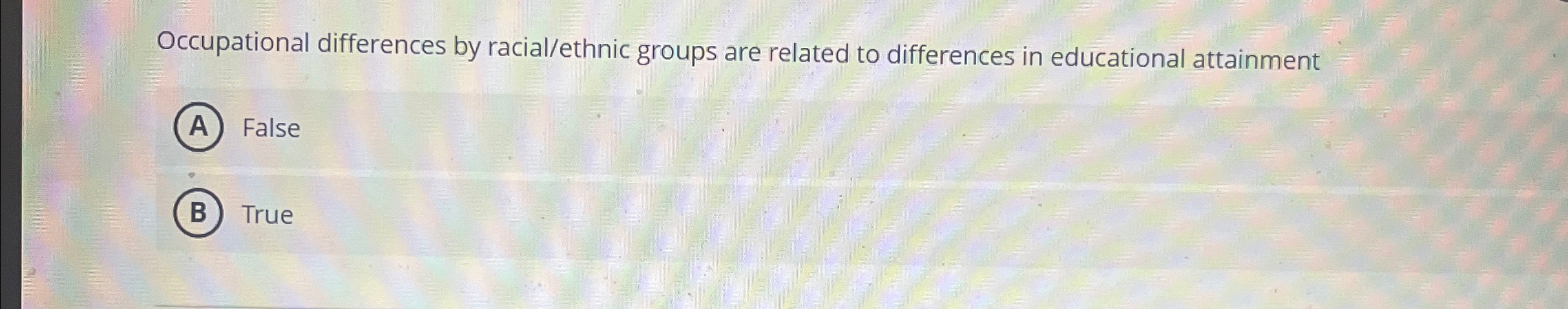 Solved Occupational differences by racial/ethnic groups are | Chegg.com