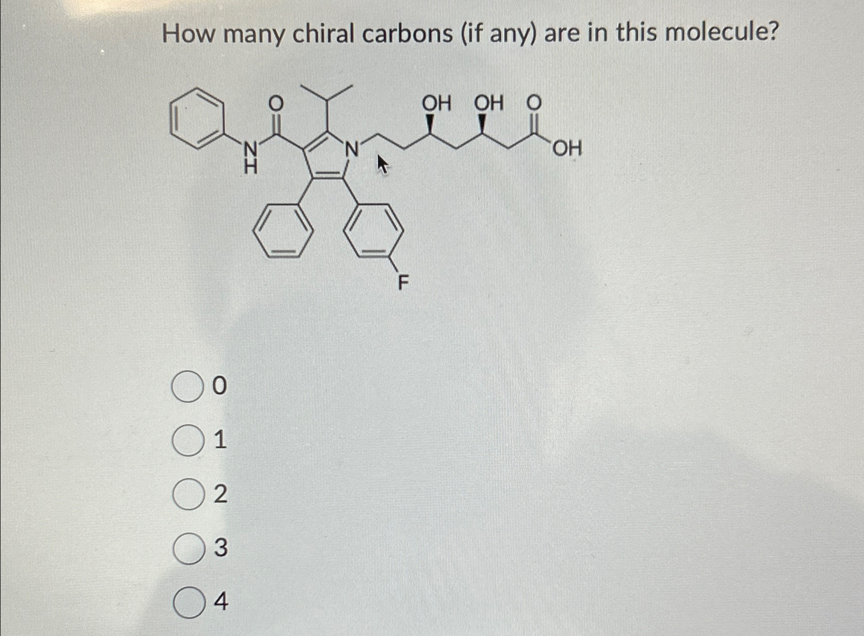 Solved How many chiral carbons (if any) ﻿are in this | Chegg.com