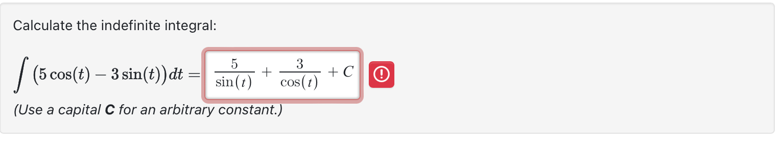Solved Calculate the indefinite | Chegg.com