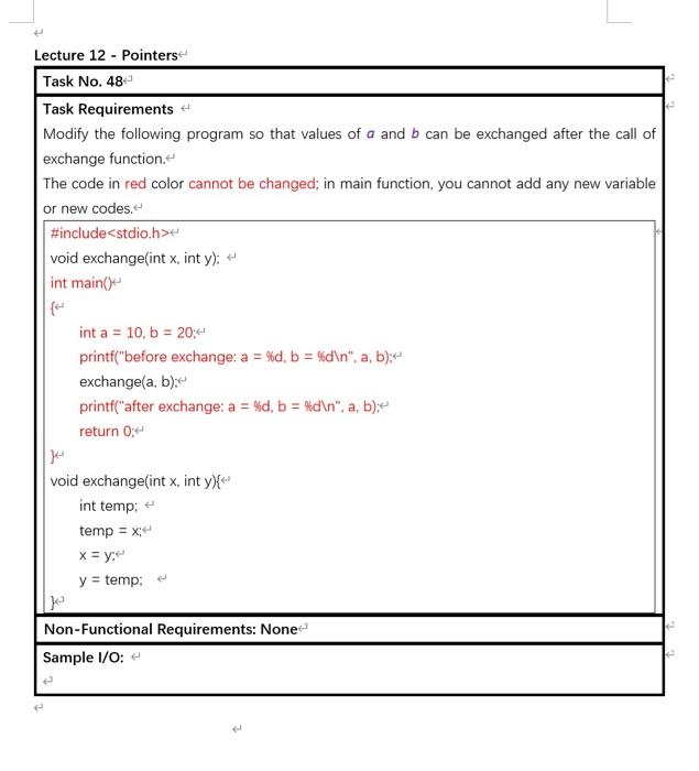 Solved Task No. 48 Task Requirements Modify the following | Chegg.com