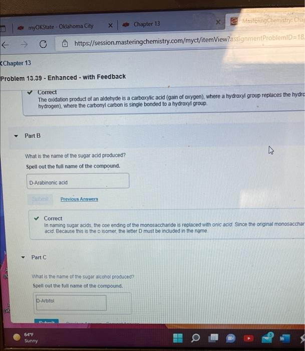Solved pter 13 lem 13.39 - Enhanced - with Feedback Part A | Chegg.com