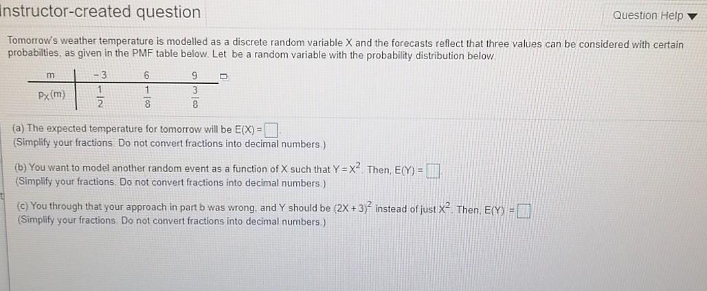 Solved Instructor-created question Question Help Tomorrow's | Chegg.com