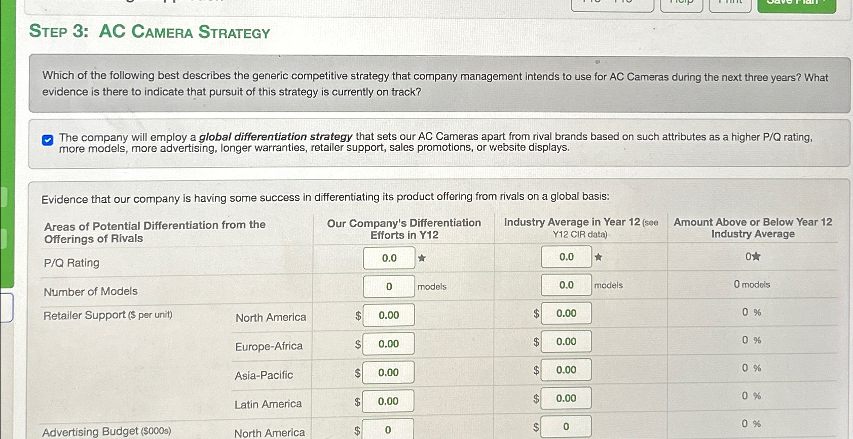 Solved Step 3: AC Camera StrategyWhich of the following best | Chegg.com