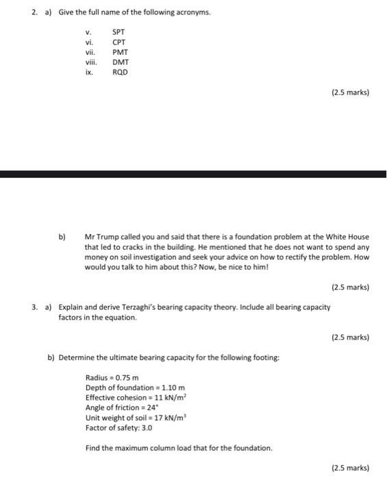 Solved 2. a) Give the full name of the following acronyms. | Chegg.com